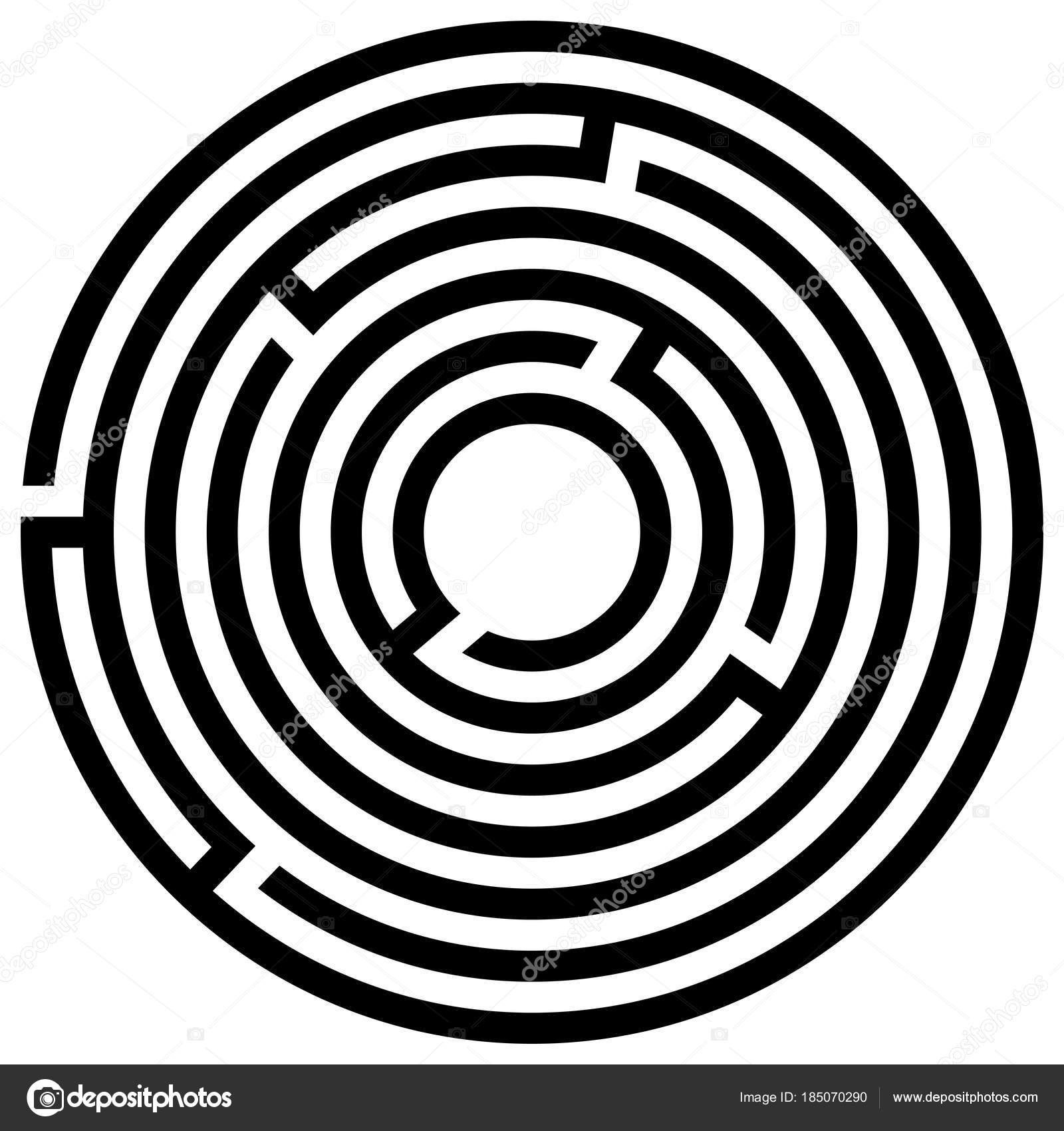 Maze Game Entry Exit Vector Illustration Eps Circular Maze Kids Stock ...