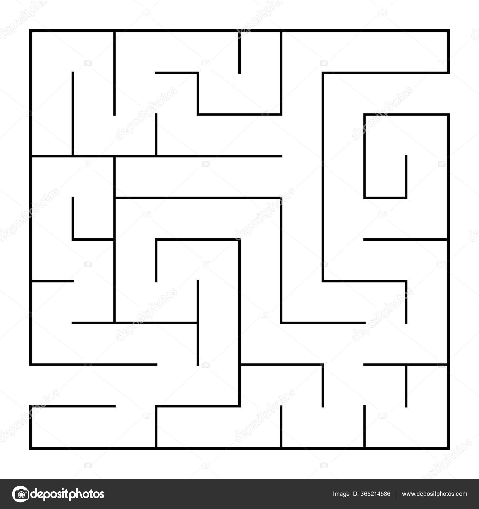 Laberinto Laberinto Abstracto Con Entrada Salida — Foto de stock ...