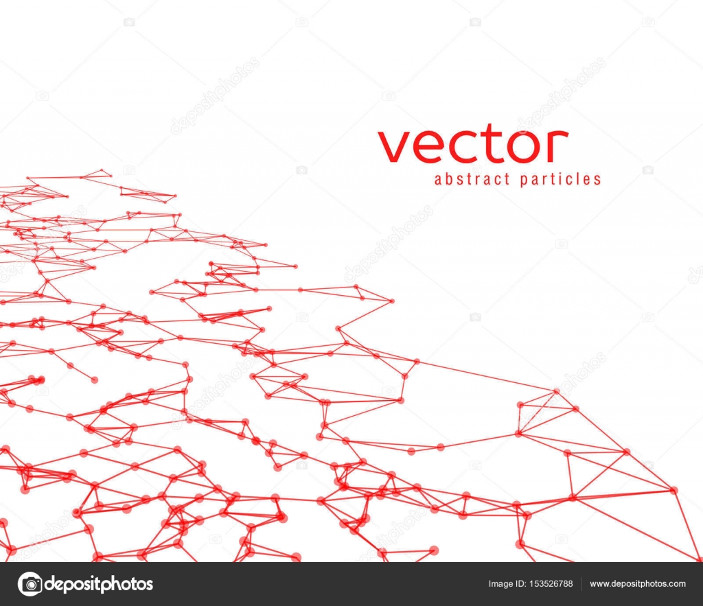 Vector background with red abstract particles. Stock Vector by ...