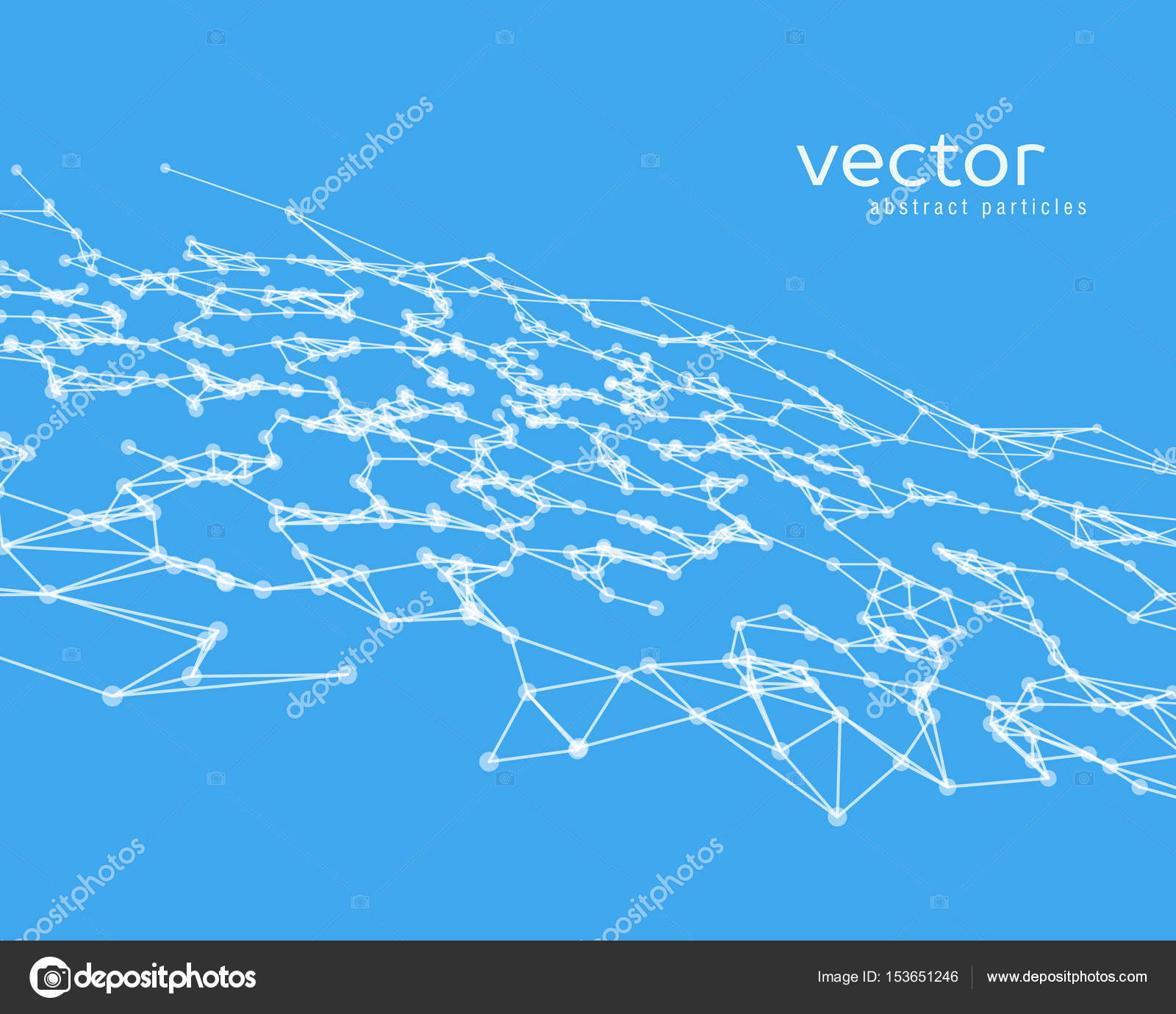 Vector background with white abstract particles. Stock Vector Image by ...