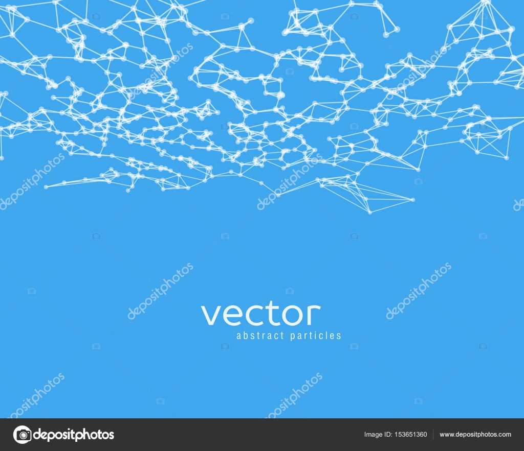 Vector background with white abstract particles. Stock Vector by ...