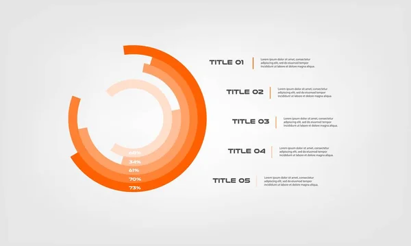 Concentric infographics step by step in a series of circle. Element of ...