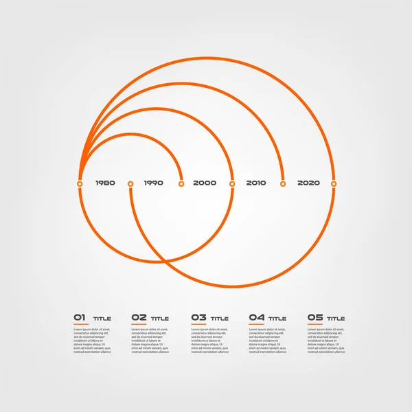 Concentric infographics step by step in a series of circle. Element of ...