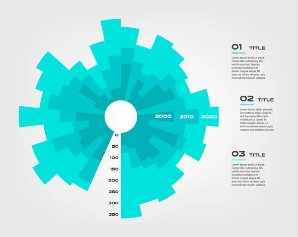 Concentric infographics step by step in a series of circle. Element of ...