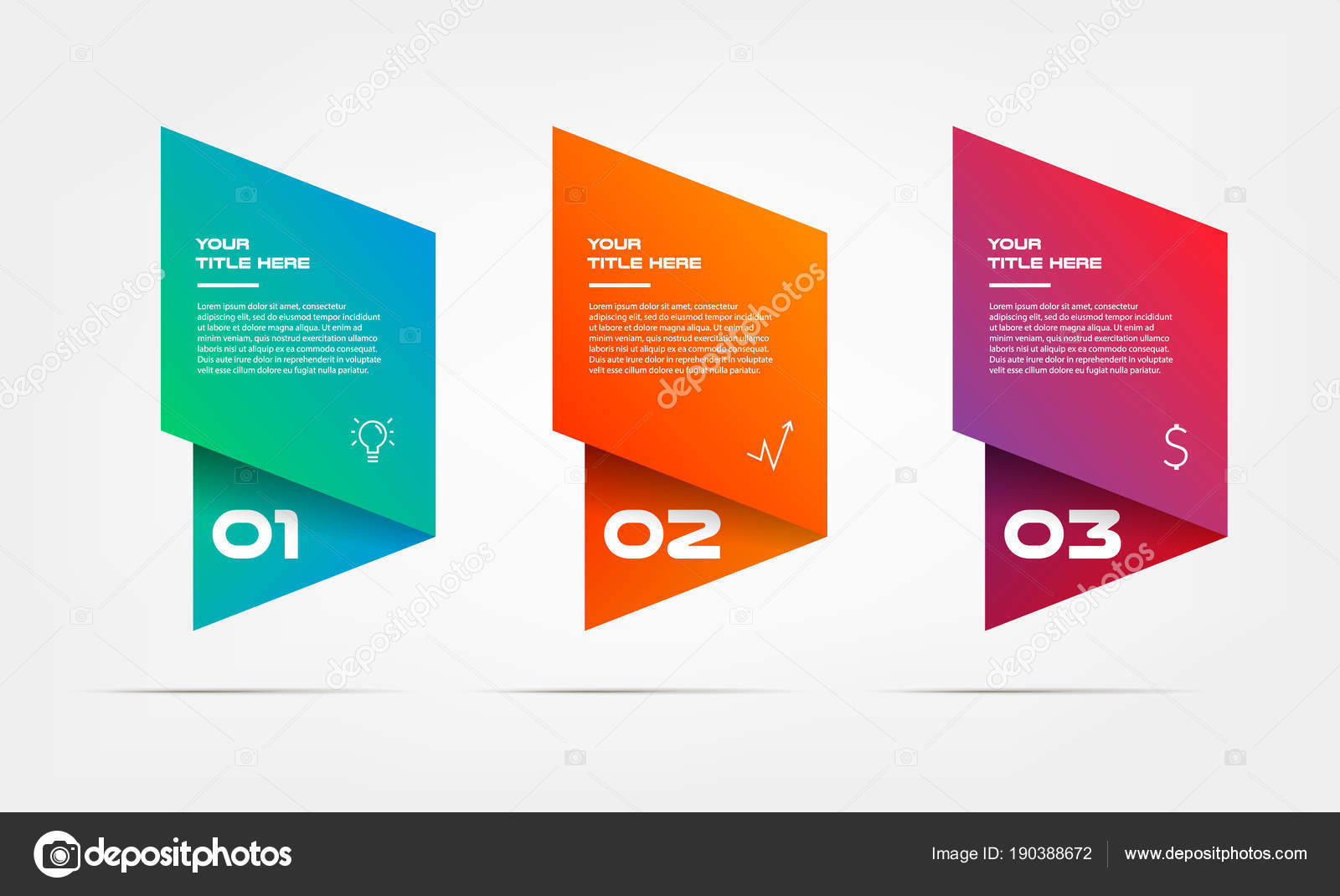 Gradient infographics step by step. Element of chart, graph, diagram ...