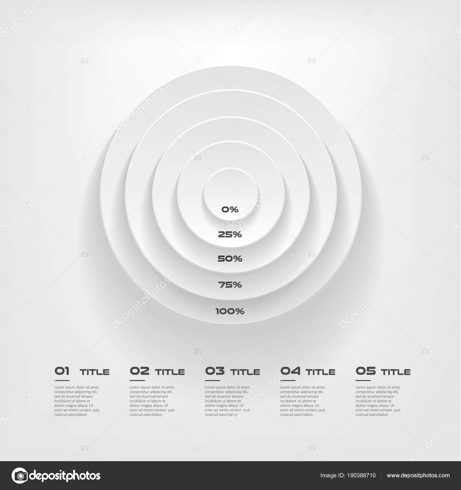 Concentrate chart, color infographics step by step in a series of ...