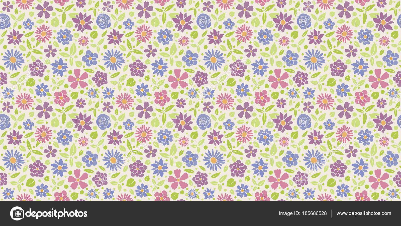 Spring Background Seamless Pattern Flowers Vector Stock Vector by ...