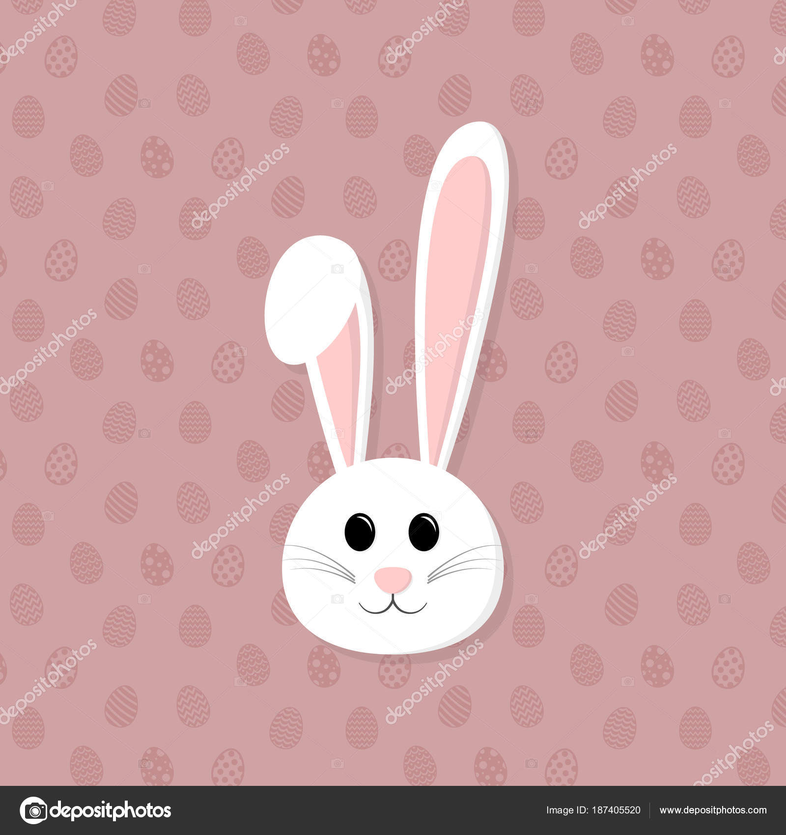 Concepto Conejito Feliz Sobre Fondo Con Huevos Vector Vector de stock ...