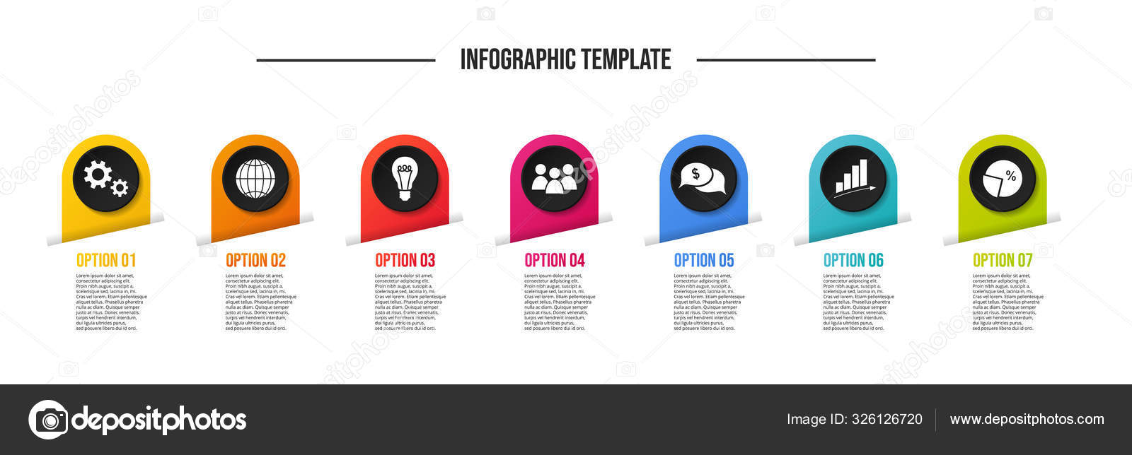 Colorful Infograph Business Symbols Vector Stock Vector Image by ...