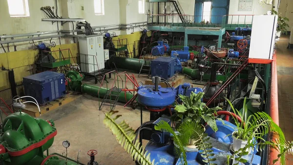 Water pumping station. Engine room. - Stock Image - Everypixel