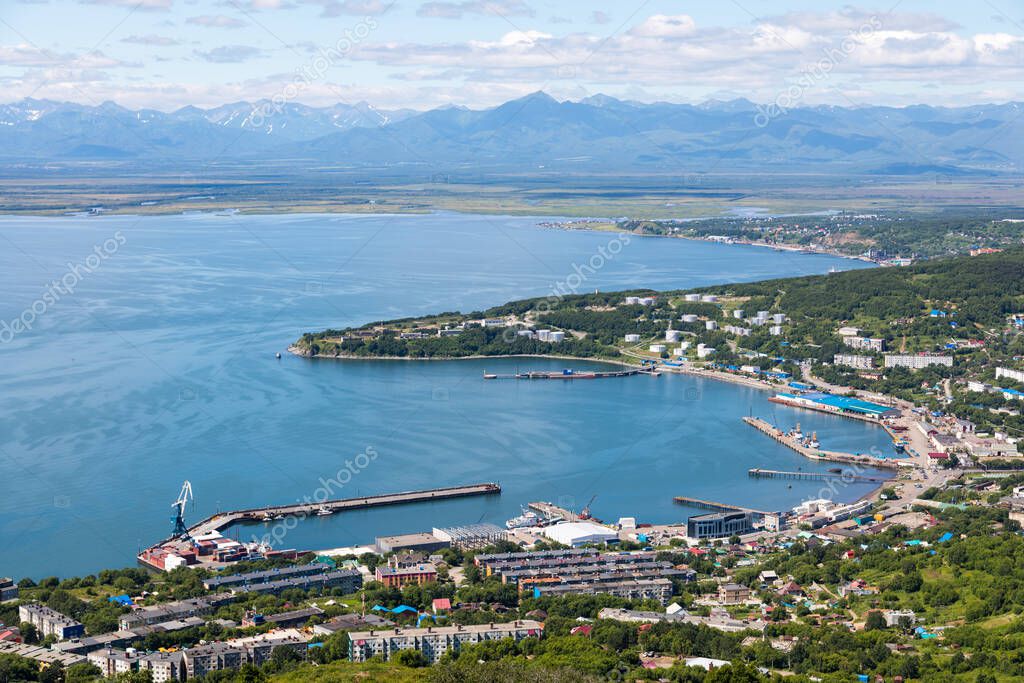 Bahía de Avacha, Península de Kamchatka, Rusia. Una de las bahías más ...
