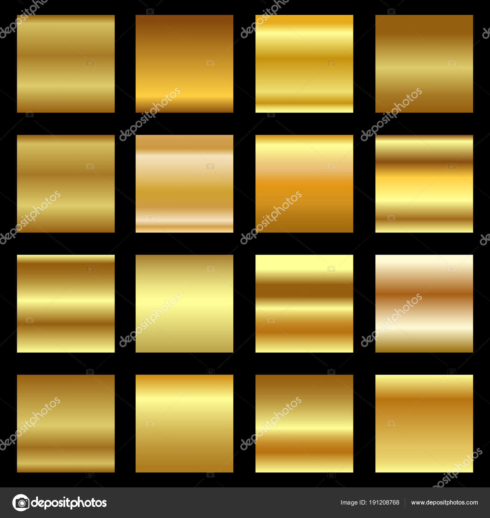 Vector set of golden gradients. Gold background. Stock Vector Image by ...