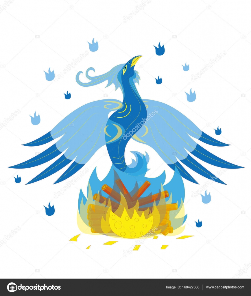 Blue ice phoenix Stock Vector Image by ©Rimmolki #168427886
