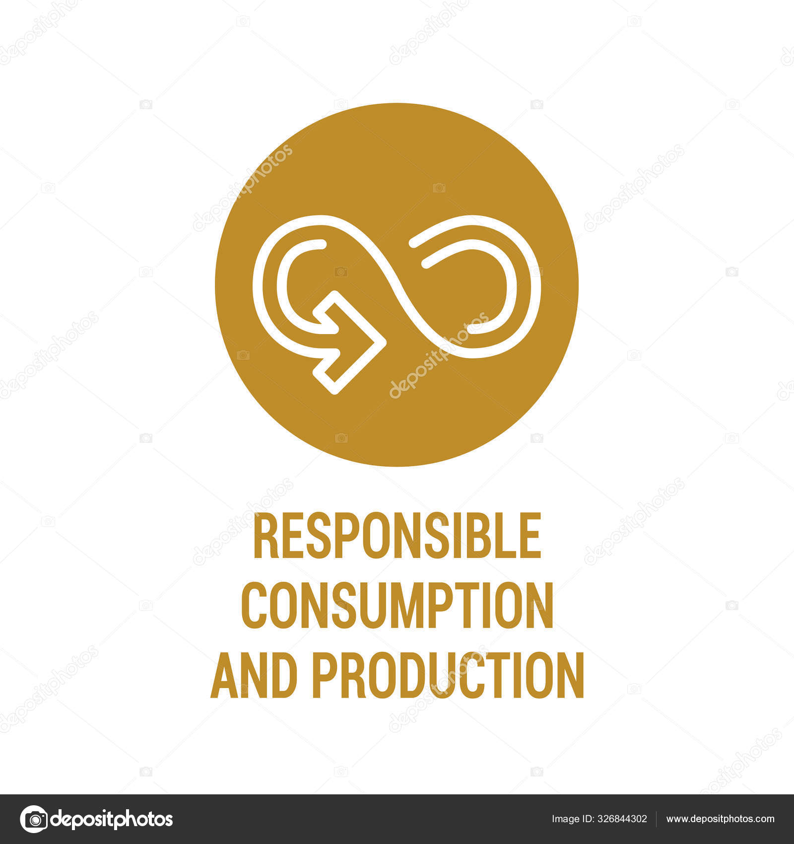 Responsible consumption and production color icon. Corporate social ...