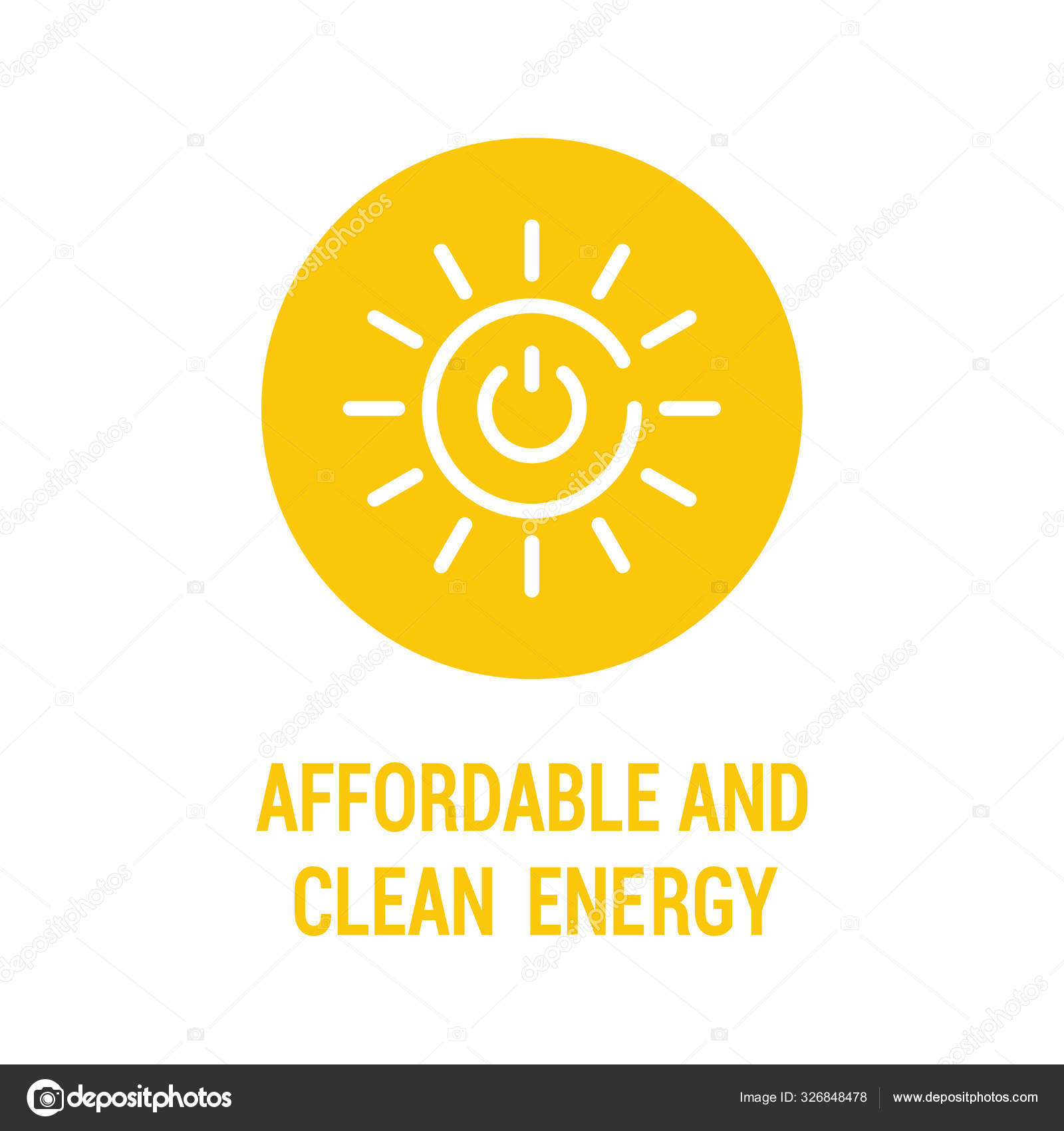 Affordable and clean energy color icon. Corporate social responsibility ...
