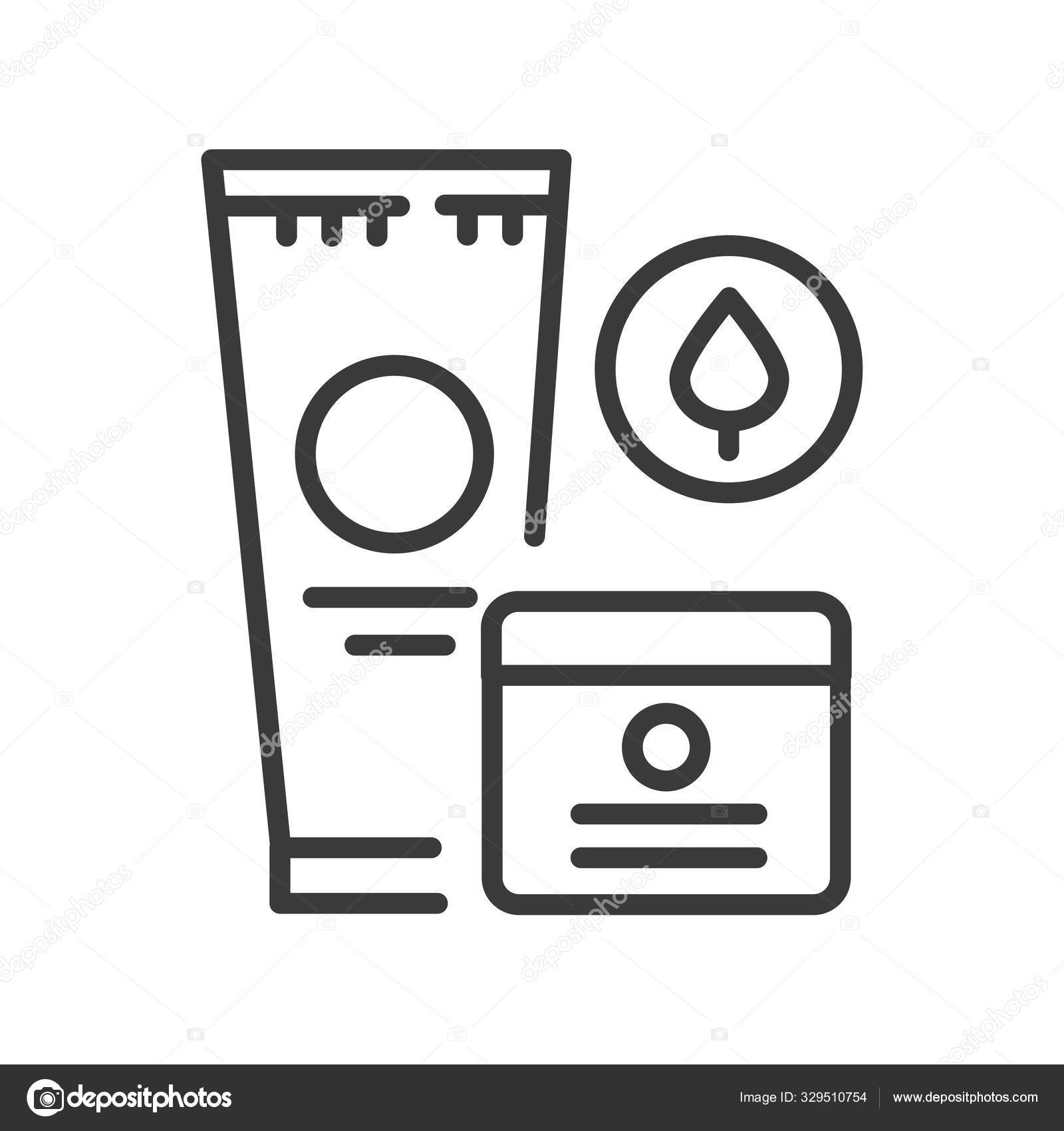 Medical ointment black line icon. Gel for the treatment of joint pain ...