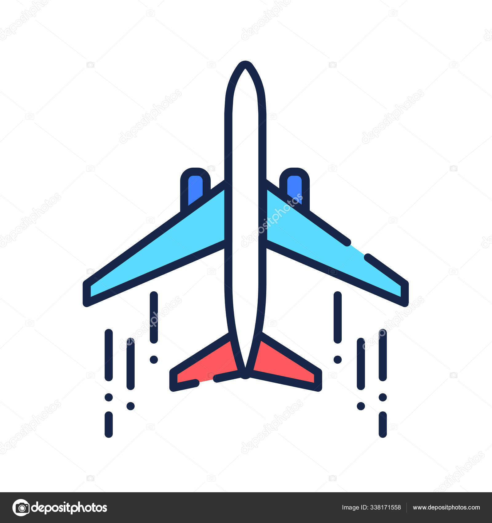 Delta Wing Plane Design Clipart