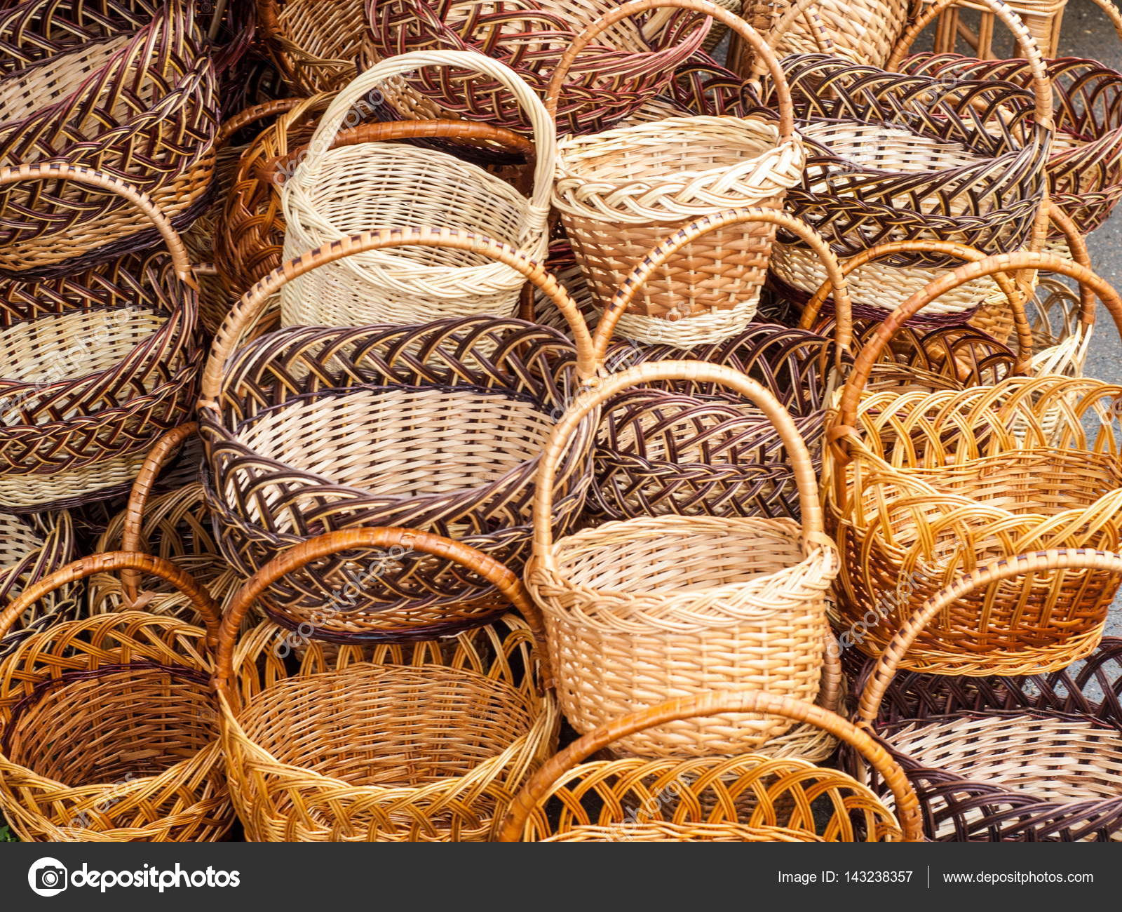 Wicker Material Made Plant Stalks Branches Shoots Formed Kind Weaving ...