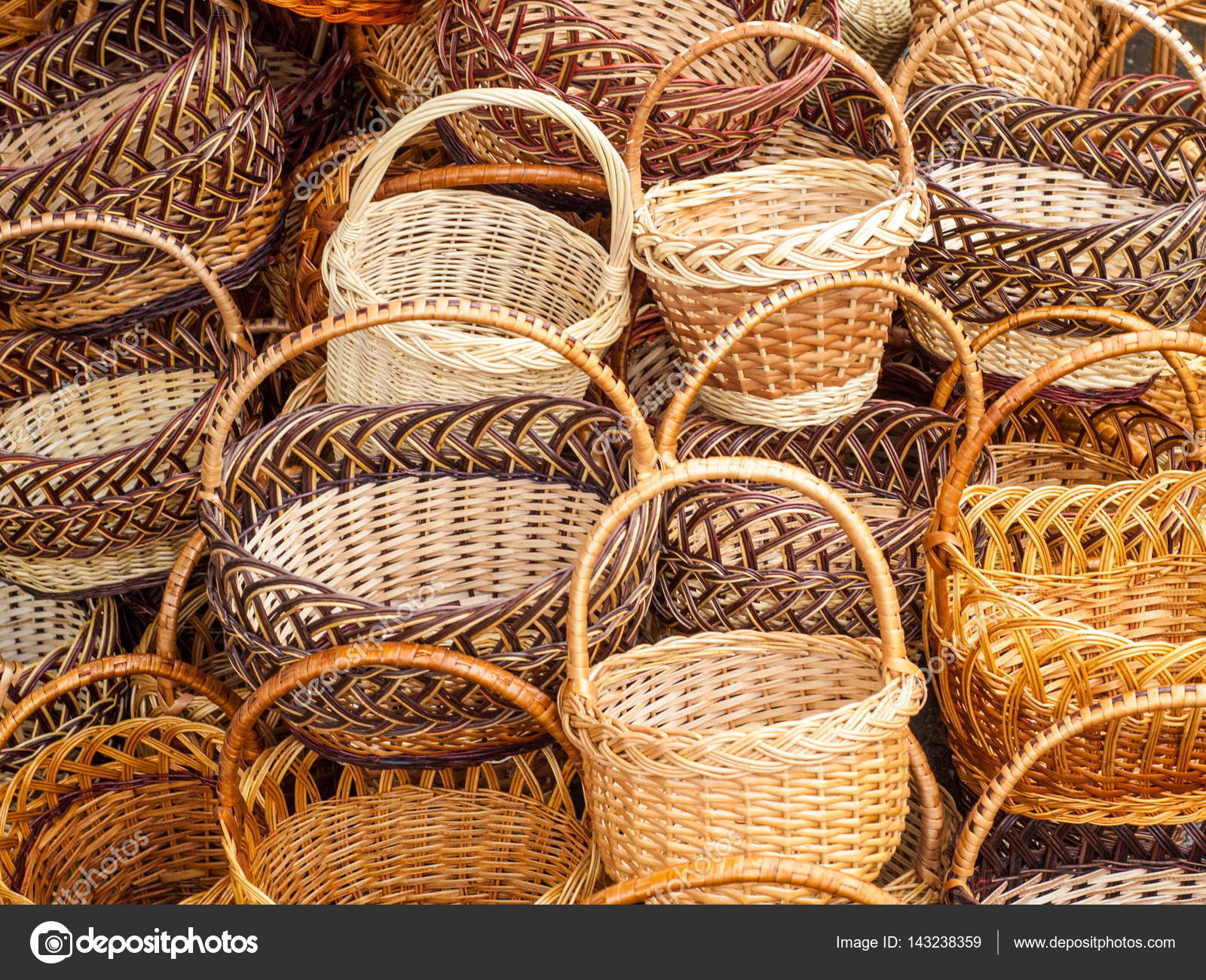 Wicker Material Made Plant Stalks Branches Shoots Formed Kind Weaving ...