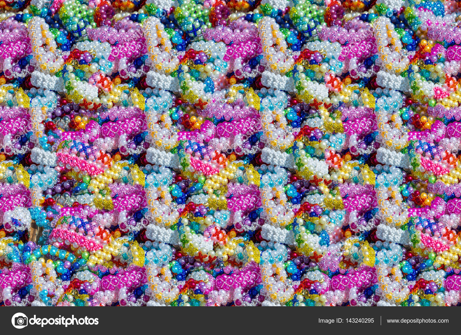 Seamless Texture Background Women Beads Wear Neck Decoration Form Beads ...