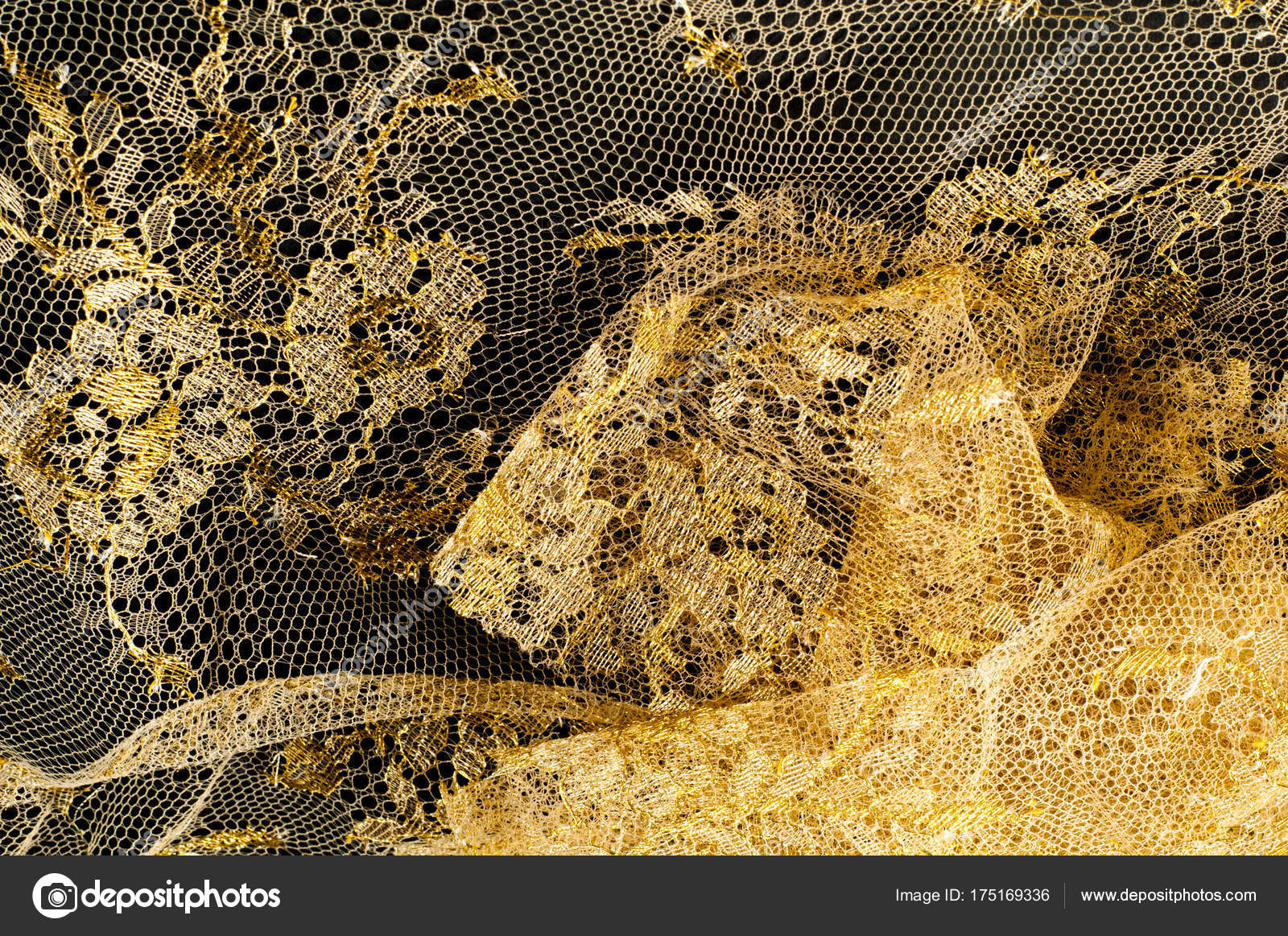 Image texture background, decorative gold lace with pattern. Gol ...