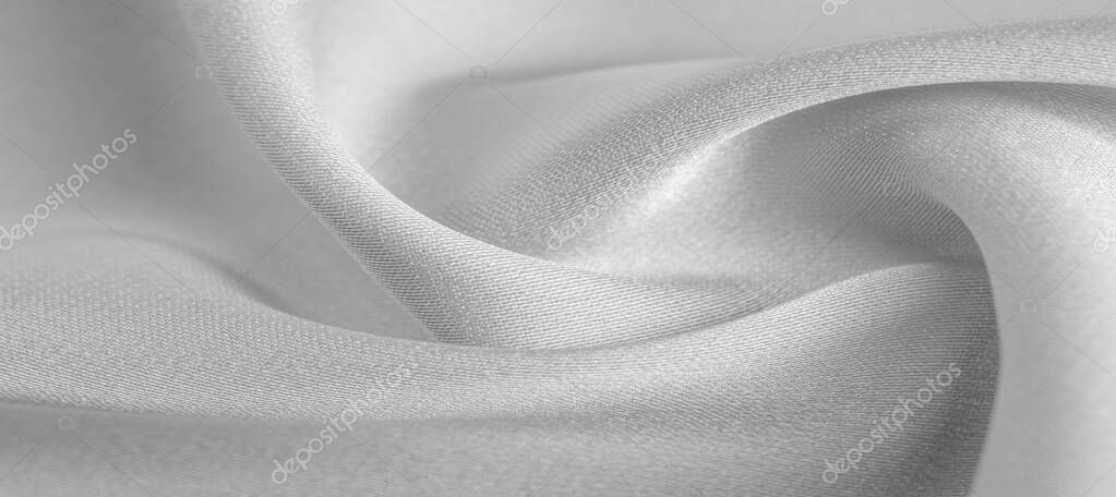 Background texture, pattern. White silk fabric. It has a smooth — Stock ...