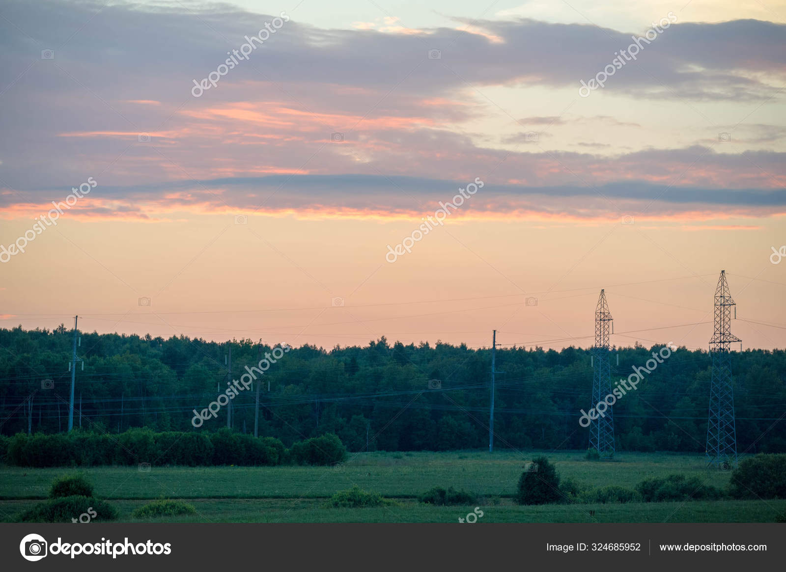 The sky of the sunrise dawn. the time in the evening when the su ...