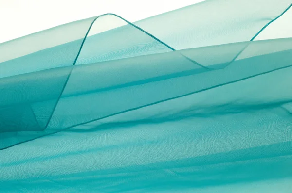 Blue Transparent Fabric Texture Photographed Studio — Stock Photo ...