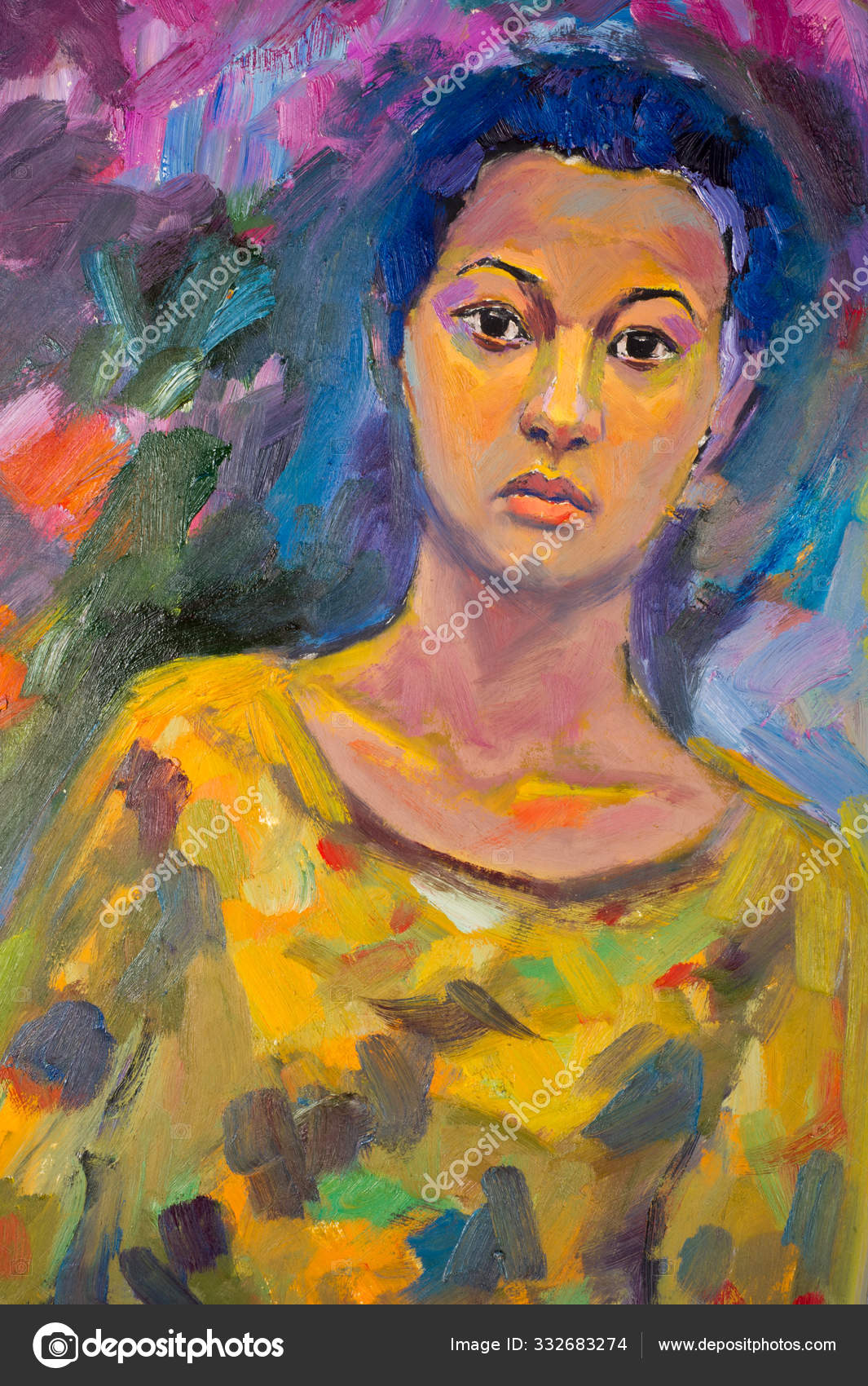 Ethnography, M.Sh. Khaziev. artist picture painted in oils. fema Stock ...