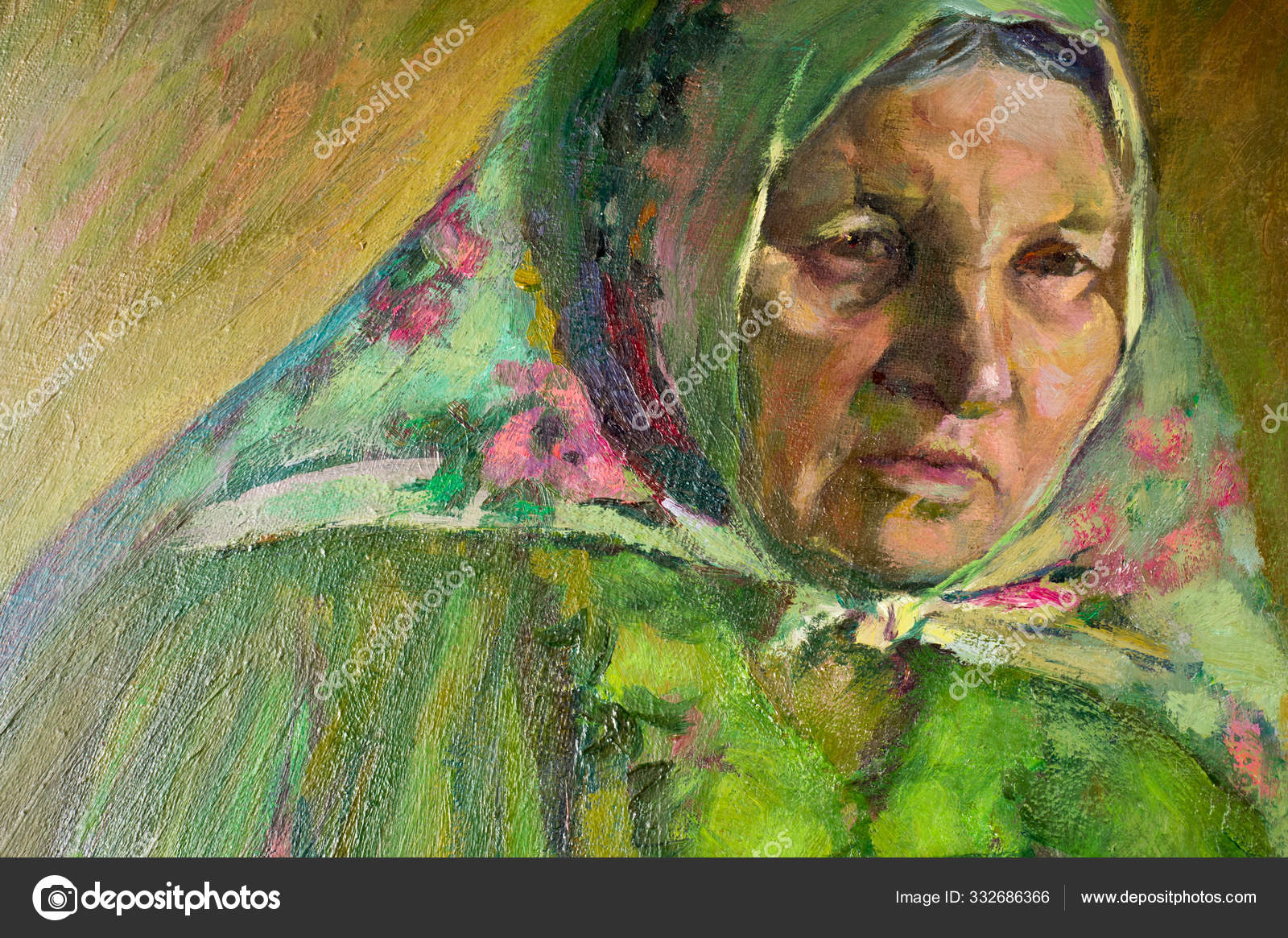 Ethnography, M.Sh. Khaziev. artist picture painted in oils. fema Stock ...