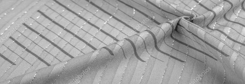 Textura de fondo de diseño, tela en blanco y negro con rayas Lurex ...