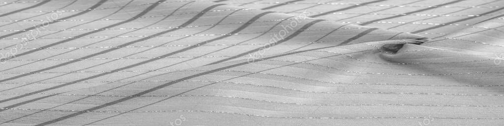 Textura de fondo de diseño, tela en blanco y negro con rayas Lurex ...