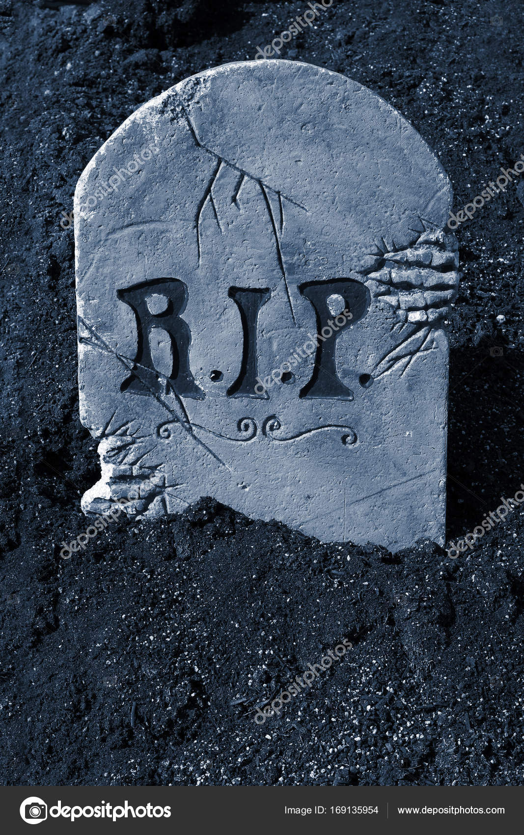 Rest in peace Halloween tombstone — Stock Photo © Hannamariah #169135954