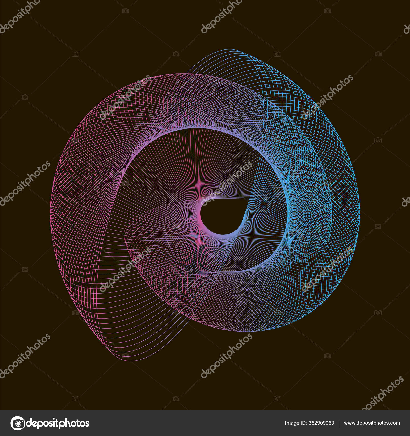 Spirograph Abstract Element Black Background Stock Vector Image by ©sasha15 #352909060