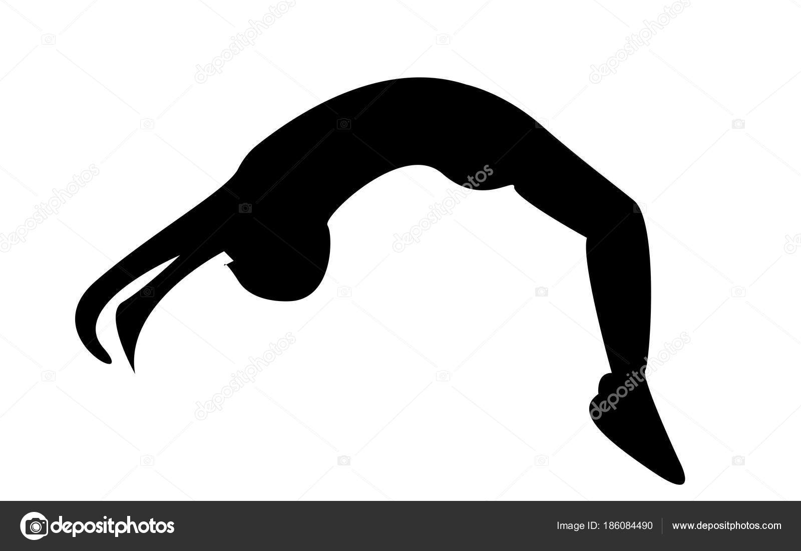 Backflip silhouette on white background Stock Vector by ©vector_best ...