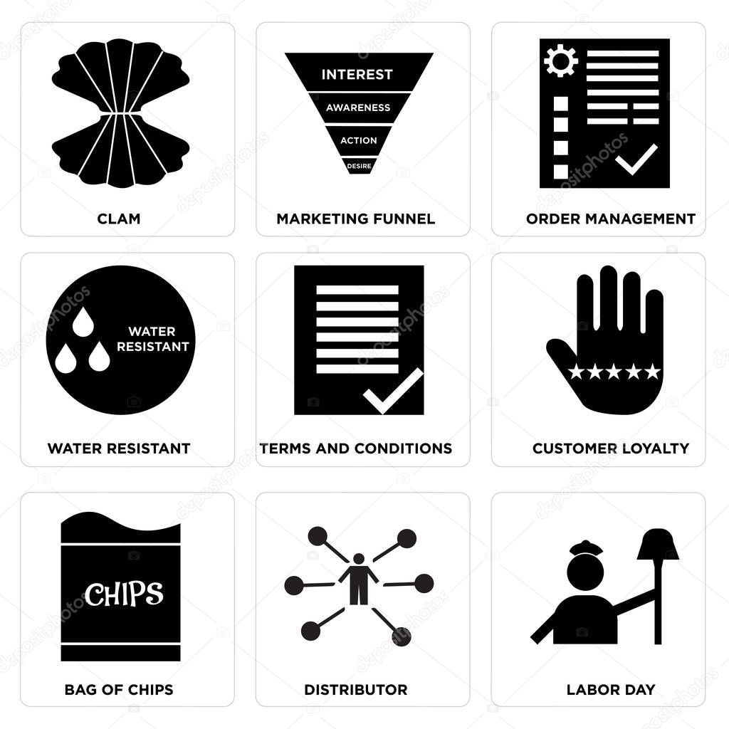 Conjunto de 9 iconos editables simples como día de trabajo ...