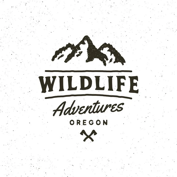 Vintage wilderness logo. hand drawn retro styled outdoor adventure ...