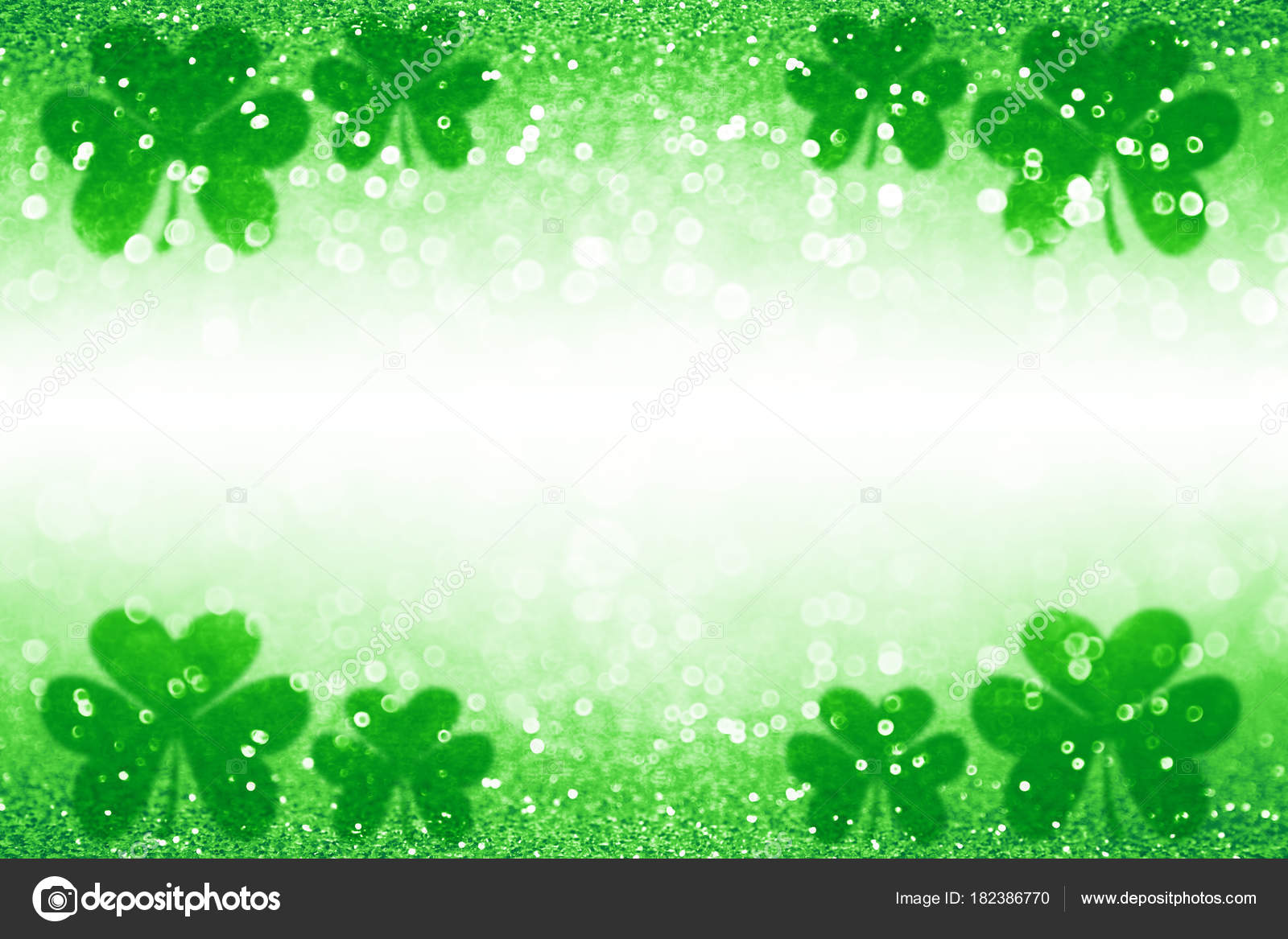 St Patrick Day Shamrock Irish Lucky Green Background Backdrop — Stock