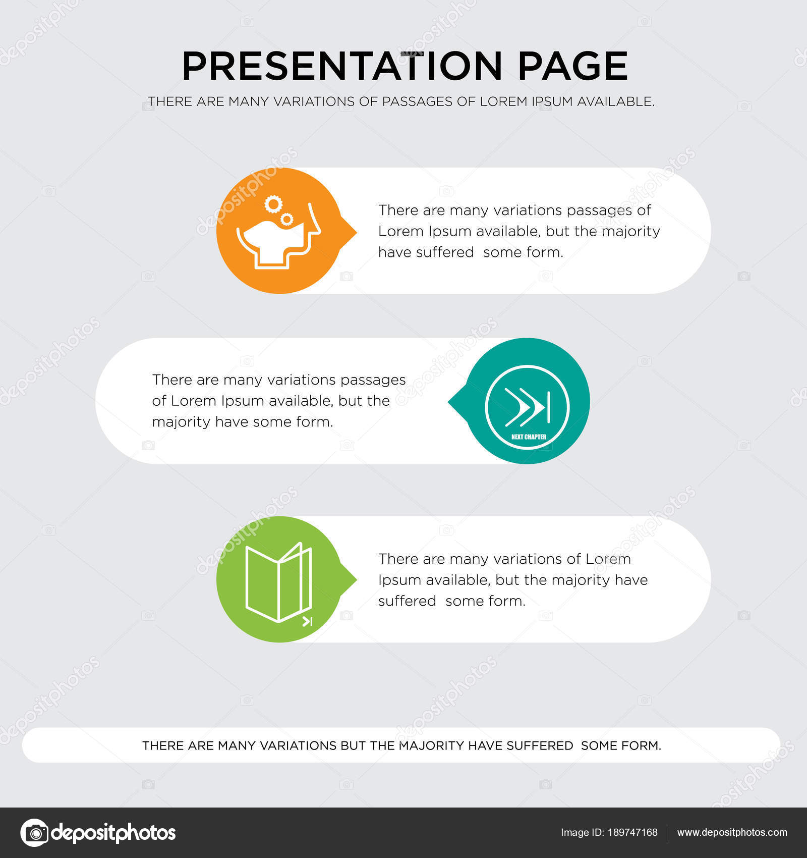 Chapter, chapter, capability presentation design template in orange ...