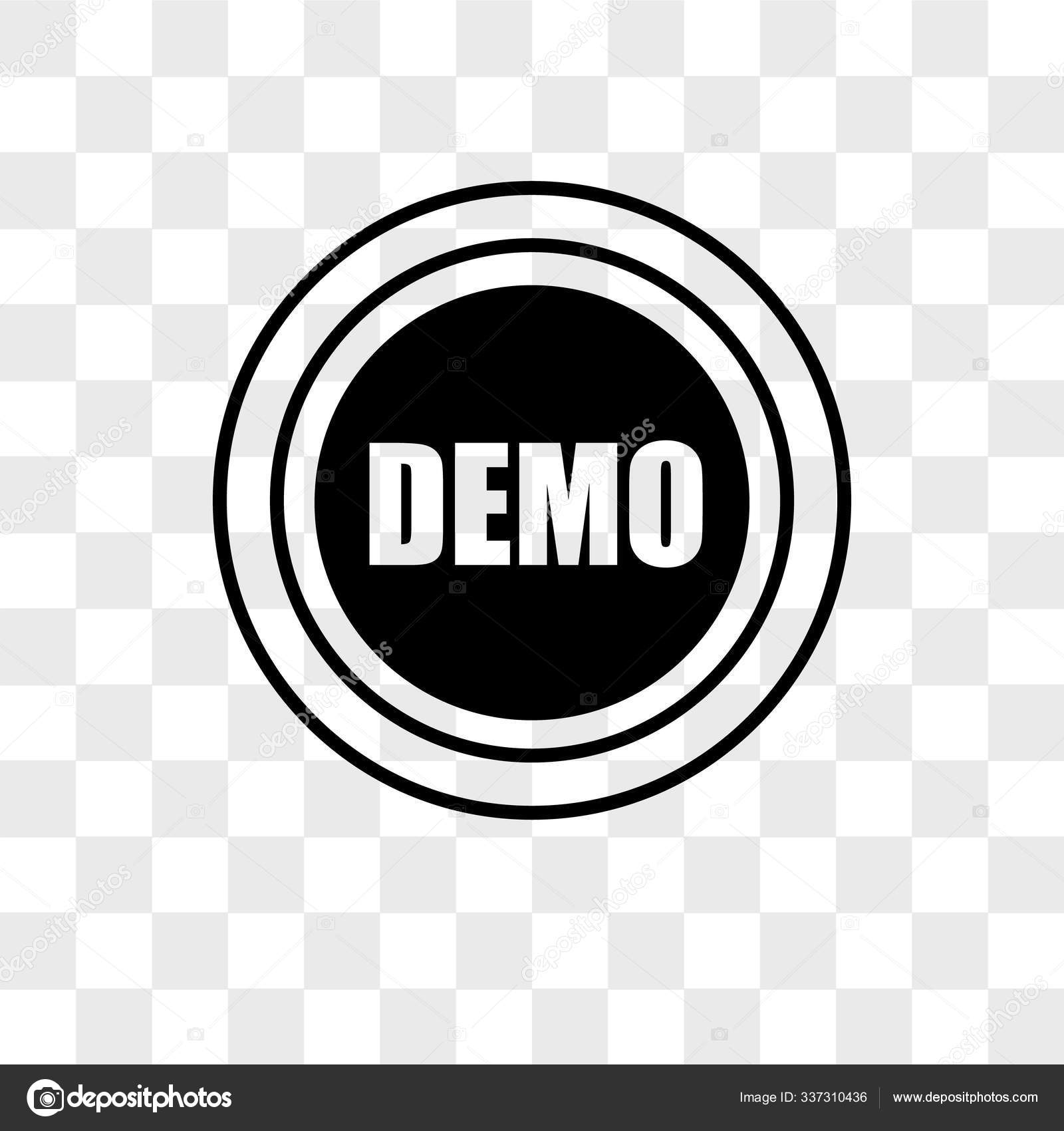 Demo vector icon isolated on transparent background, demo logo d Stock ... Demo vector icon isolated on transparent background, demo logo d Stock ...