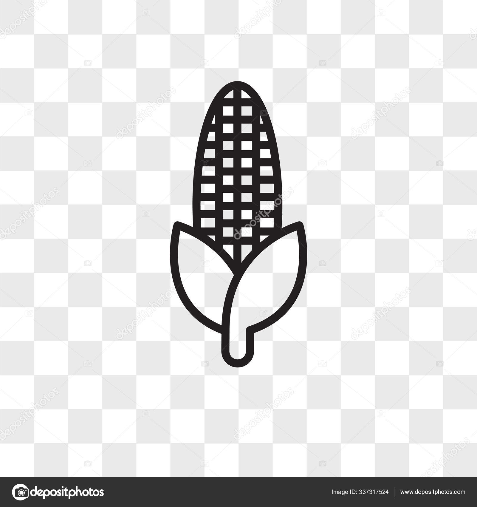 Corn vector icon isolated on transparent background, Corn logo d Stock ...