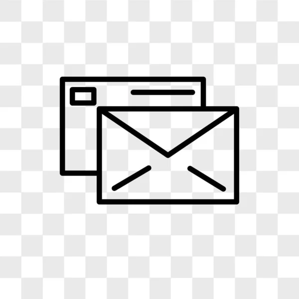 Icône vectorielle email isolée sur fond transparent, logo Email Vecteur ...