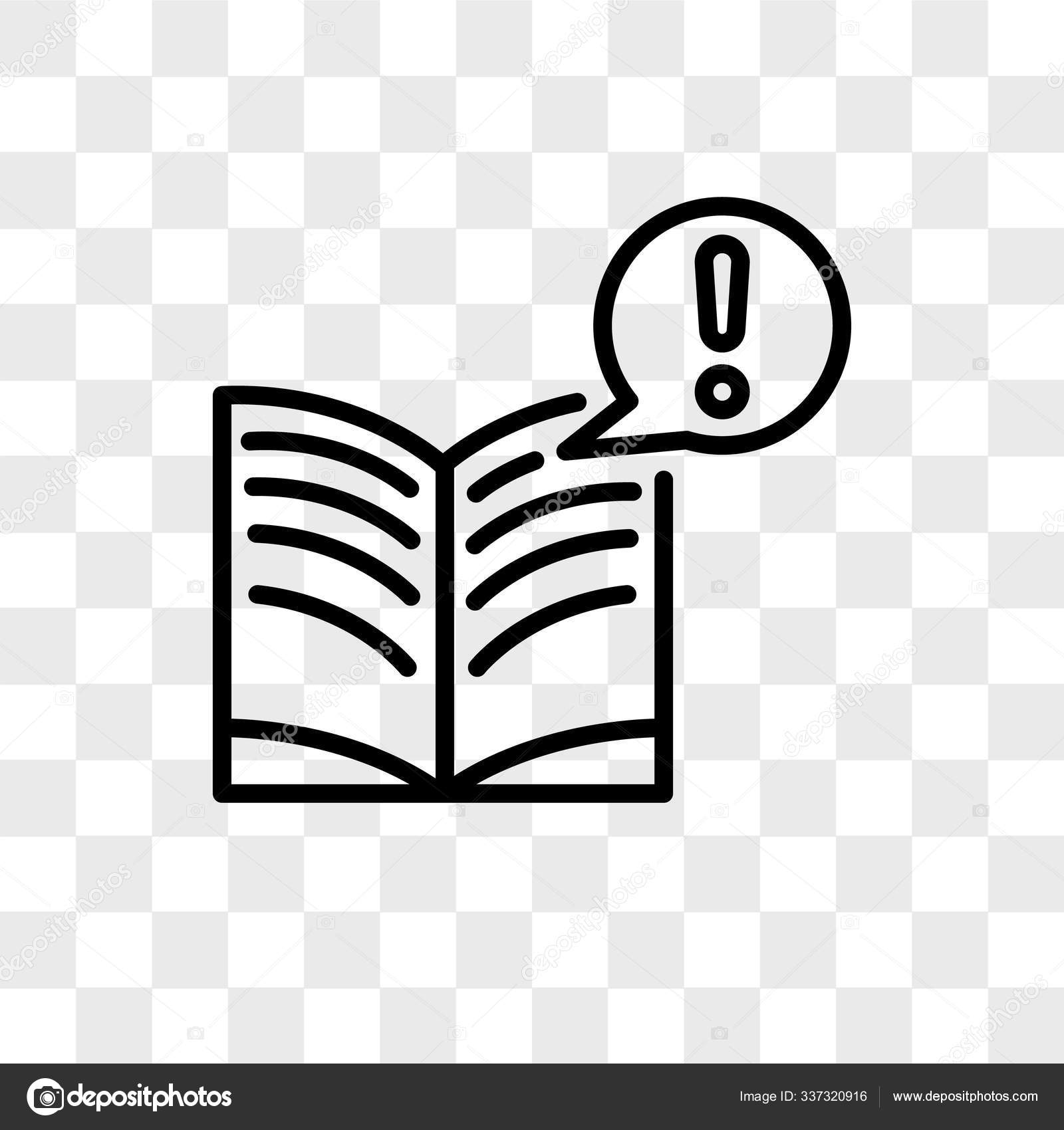 Interesting facts vector icon isolated on transparent background Stock ...