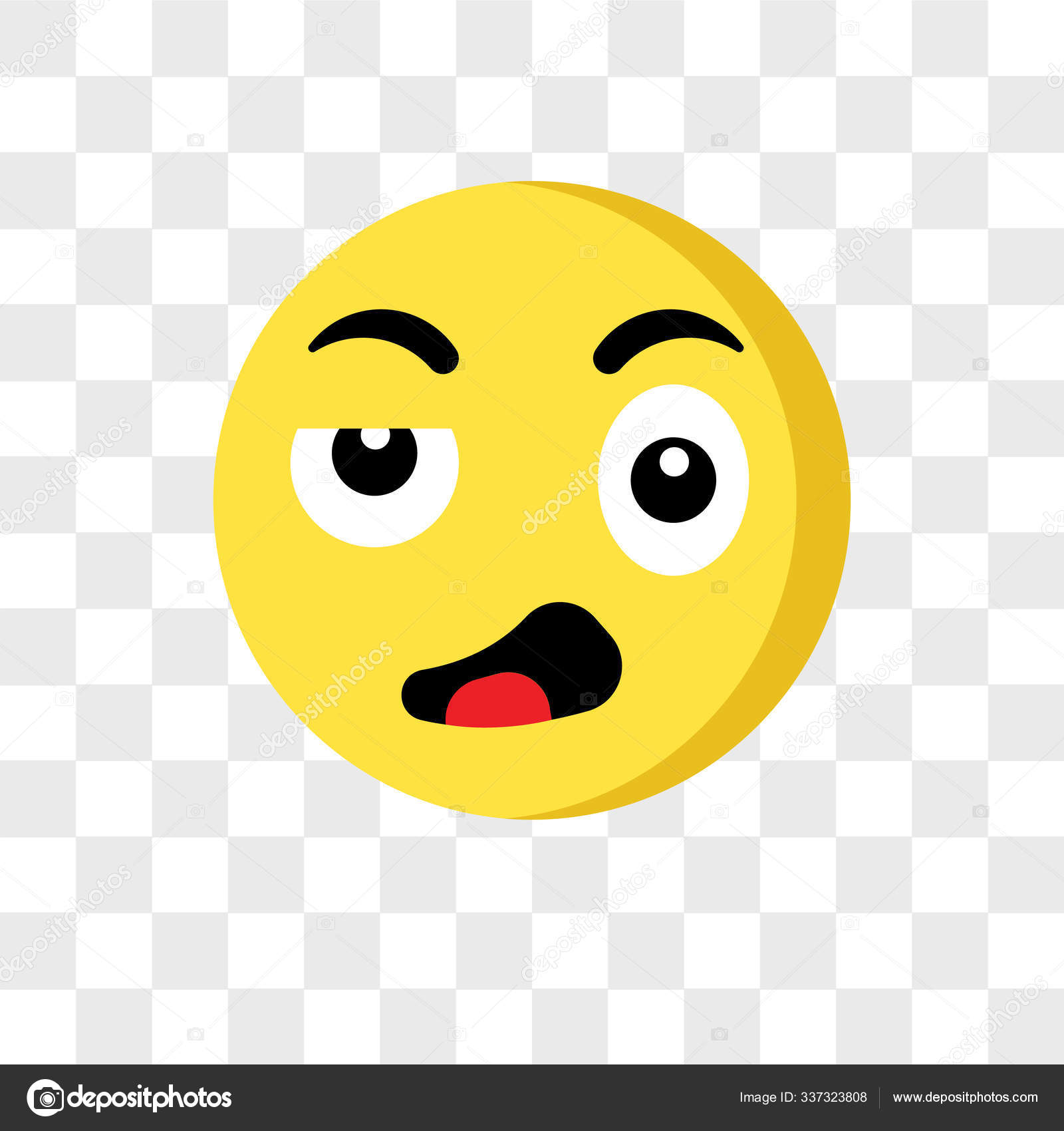 Angry emoji vector icon isolated on transparent background, Angr Stock ...