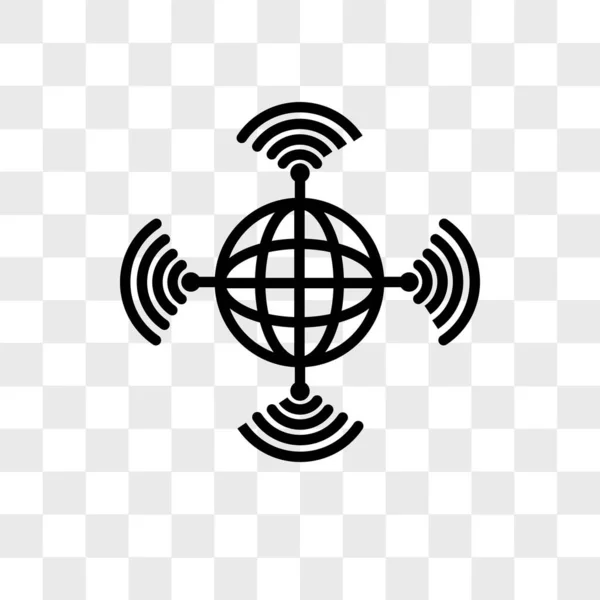 Icono del vector wan aislado sobre fondo transparente, wan logo des ...