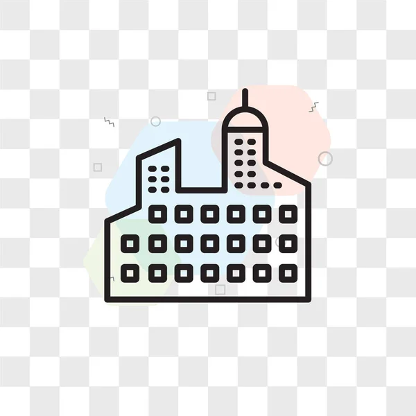 Building vector icon isolated on transparent background, buildin Stock ...
