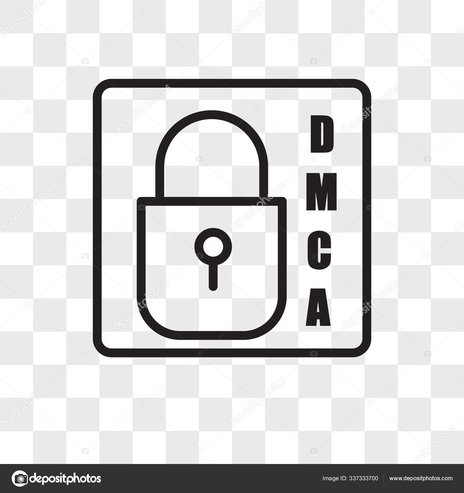 Dmca vector icon isolated on transparent background, dmca logo d Stock ...