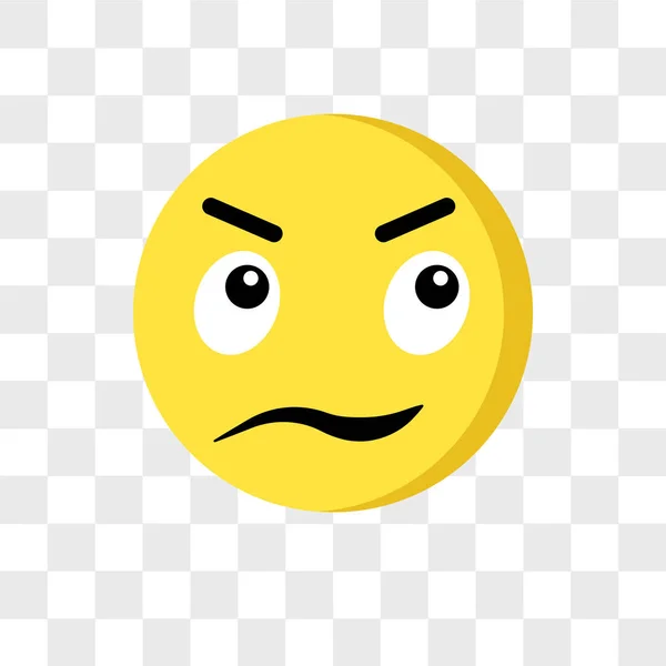 Angry emoji vector icon isolated on transparent background, Angr Stock ...