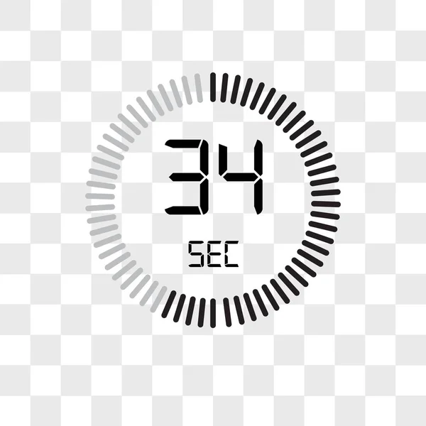 The 2 seconds vector icon isolated on transparent background, Th Stock ...