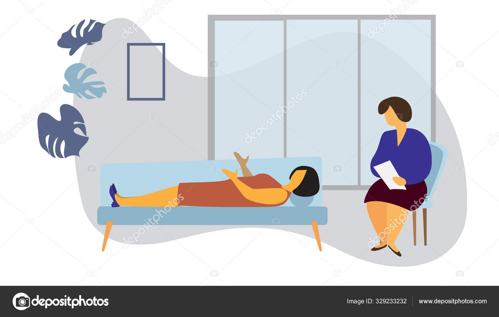 Patients and psychologist. Psychotherapy support. Stock Vector Image by ...